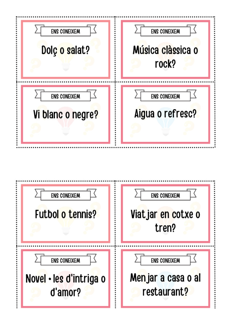 Ud1 - Ens Coneixem - Que Prefereixes | PDF