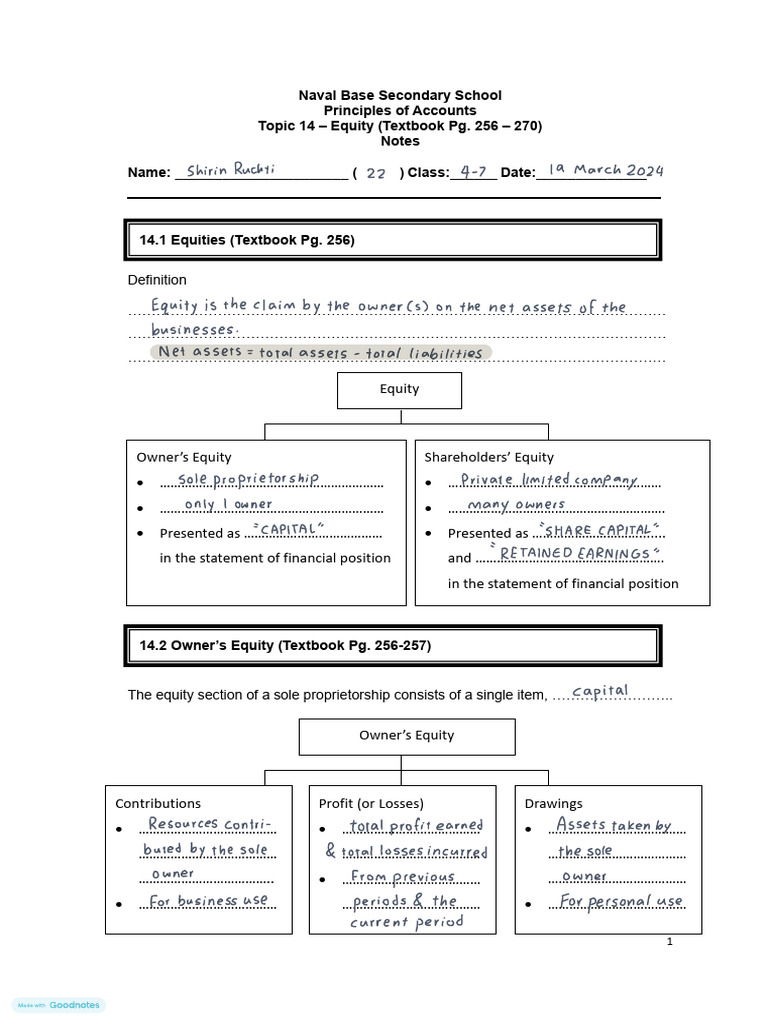 CHP 14 - Equity | PDF | Dividend | Retained Earnings