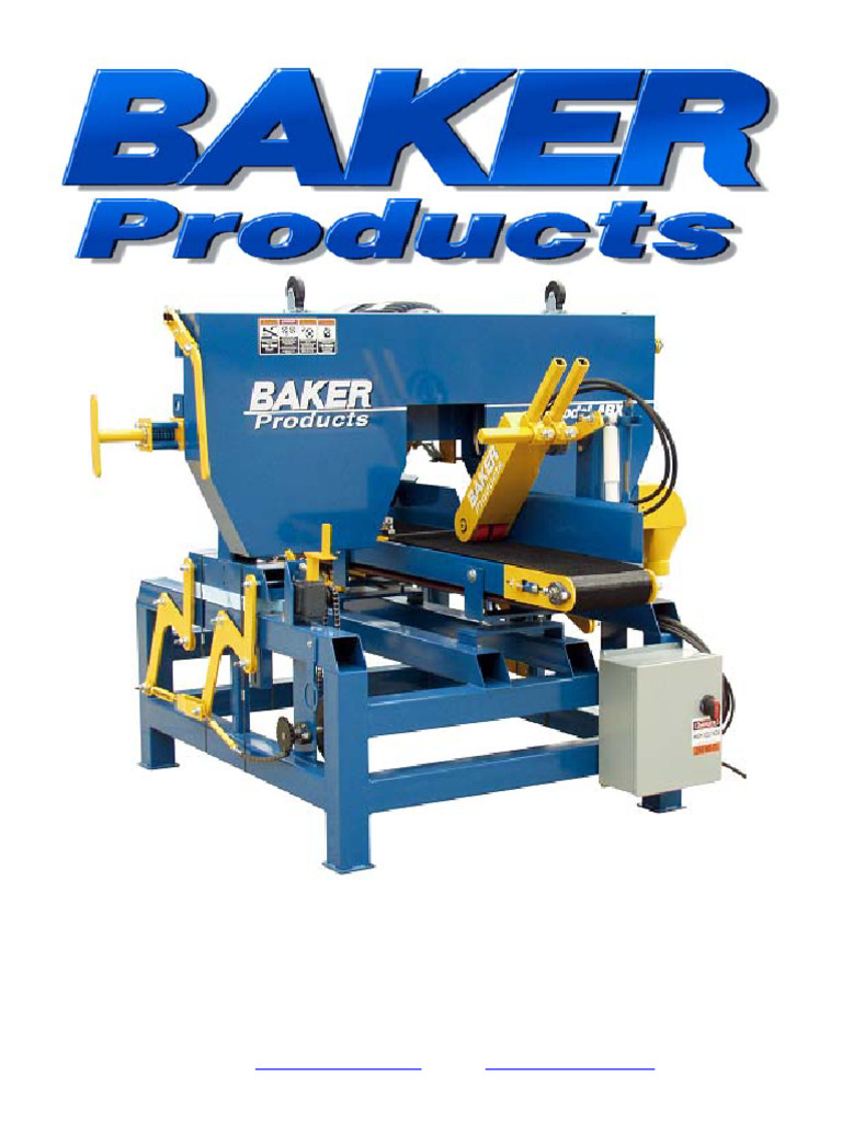 Baker AB/ABX Band Resaw User Manual | PDF