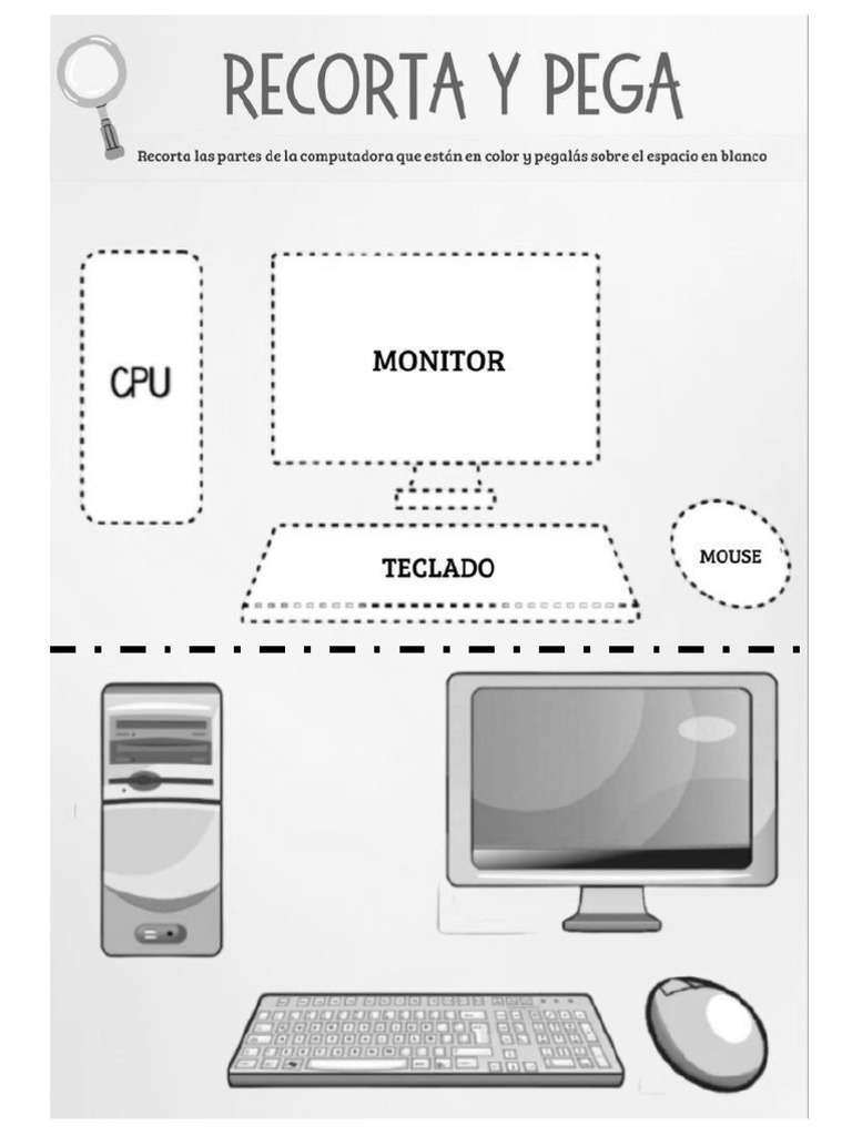 Partes de La Computadora Preescolar | PDF
