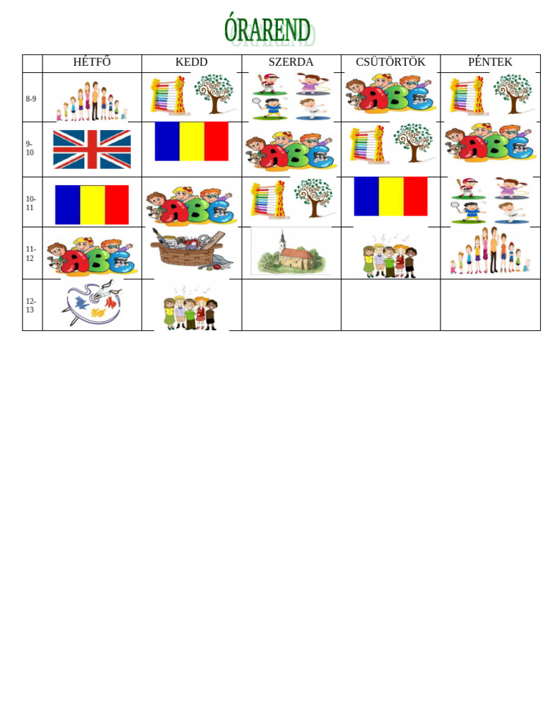 Elokeszitos Orarend | PDF