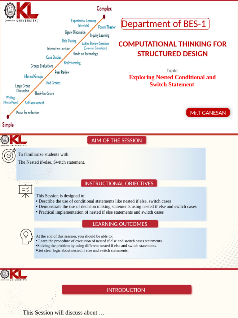 Session 12 - Nested If-Else | PDF | Computer Programming | Software Engineering