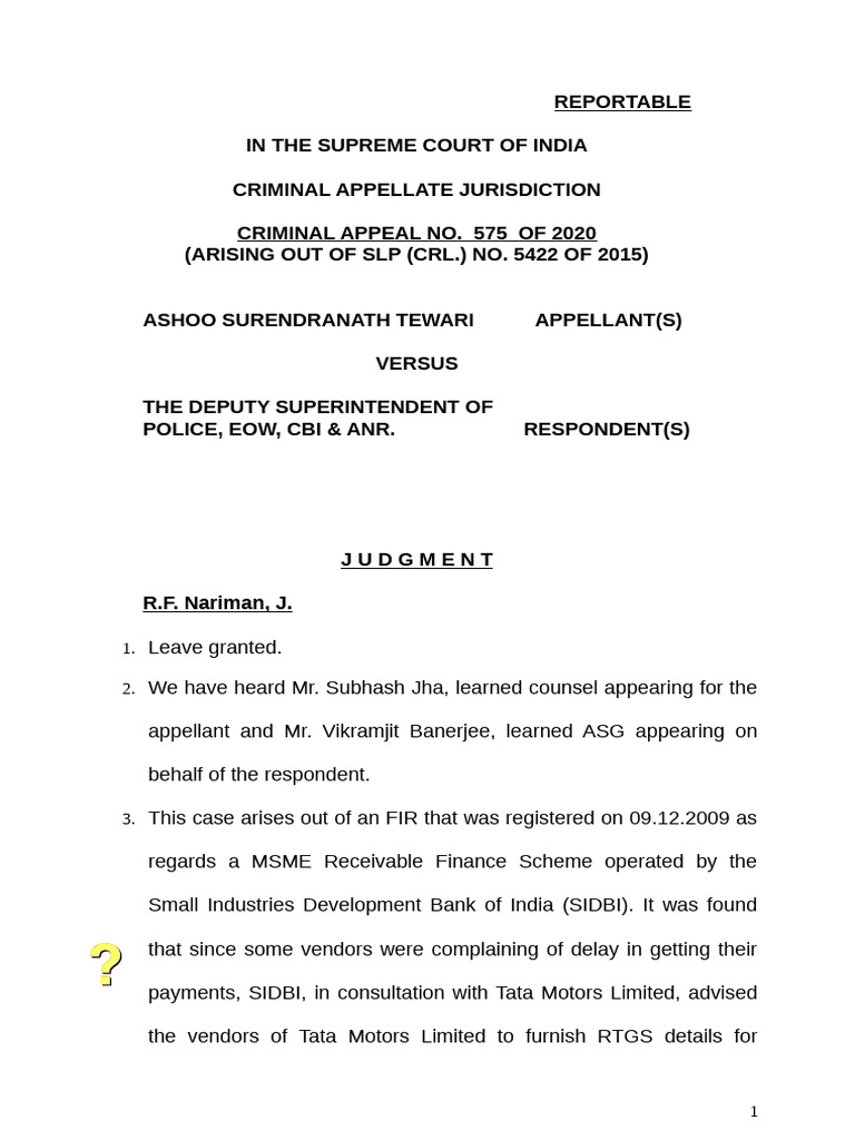 Ashoo Tiwari: CBI Case Overview | PDF | Burden Of Proof (Law) | Prosecutor