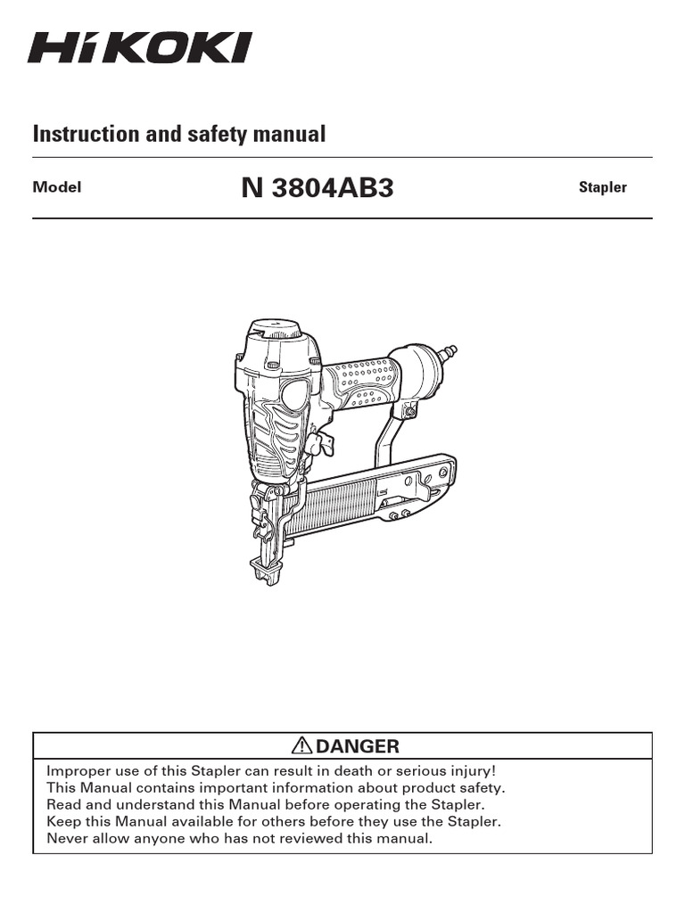 Stapler Safety & Operation Manual | PDF | Trigger (Firearms) | Safety
