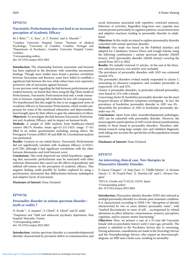 An Interesting Clinical Case New Therapies in Diss | PDF | Borderline ...
