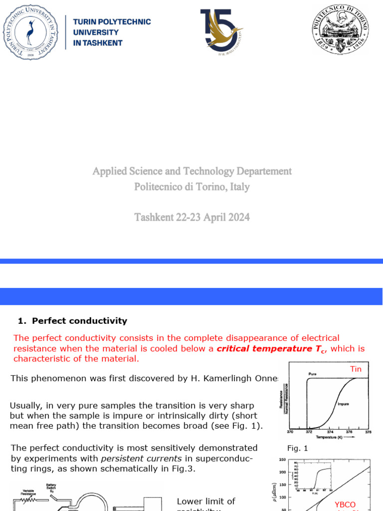 GA Ummarino Superconductivity TTPU 22 - 04 - 2024 | PDF ...
