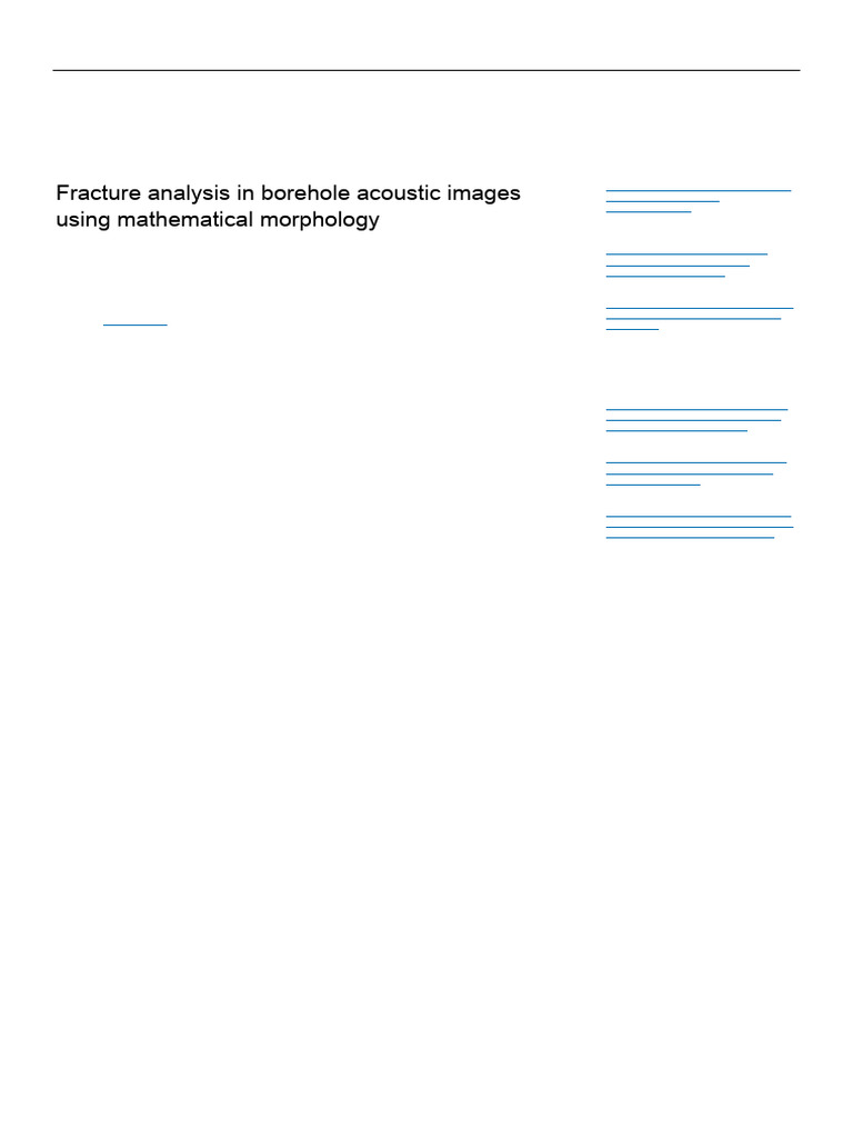 2015 Xavier Fracture Analysis In Borehole Acoustic Images Pdf