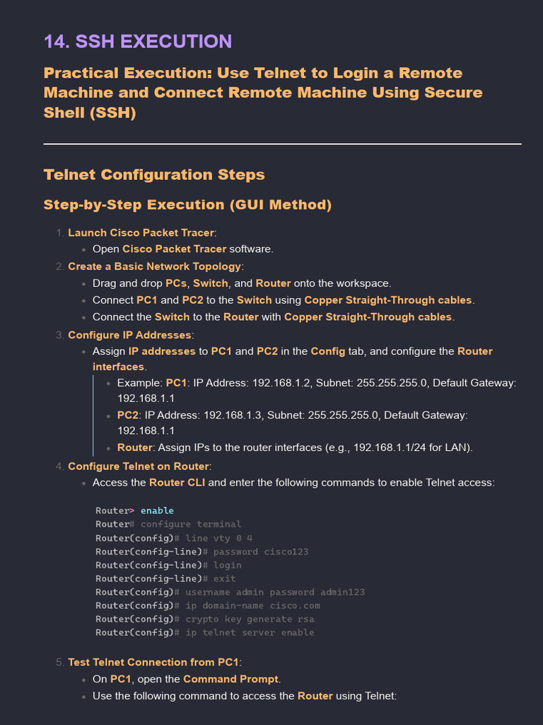 SSH Execution | PDF | Secure Shell | Ip Address