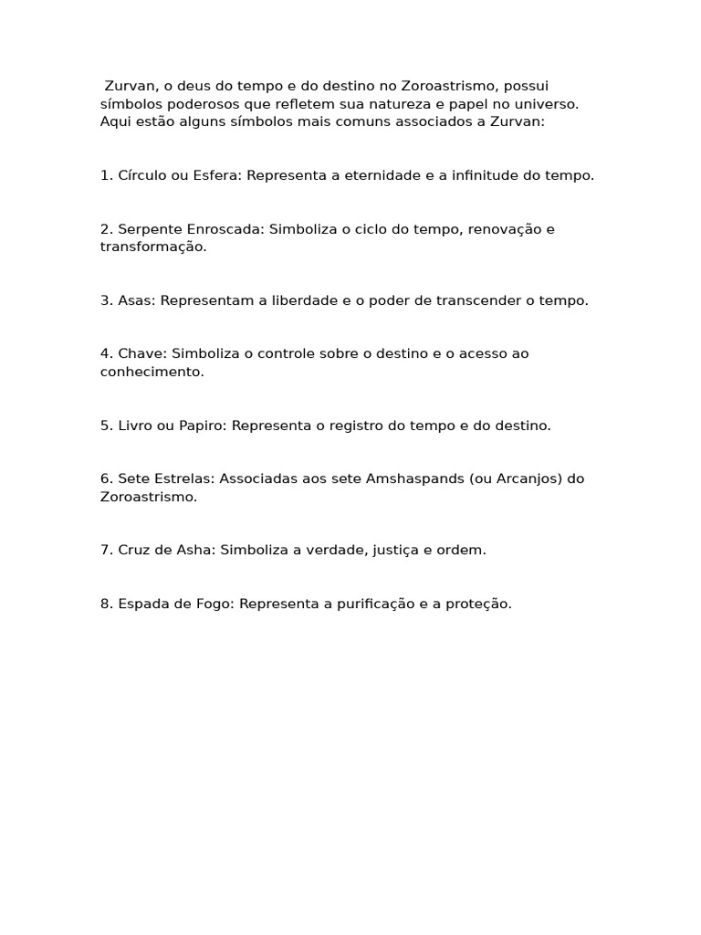 O Simbolismo de Zurvan | PDF