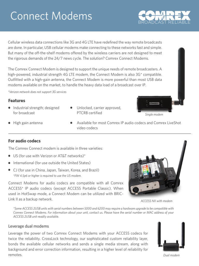 Modem Brochure | PDF | Modem | 4 G