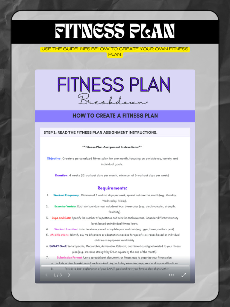 Copy of ?L1 CONT. - DAY 1 OF 2 - Fitness Plan Brainstorming Worksheet ...