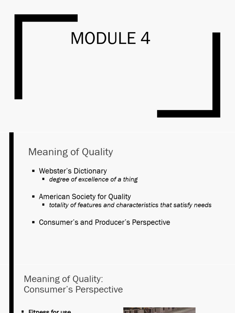PM - Module 4 Quality Management | PDF | Six Sigma | Standard Deviation