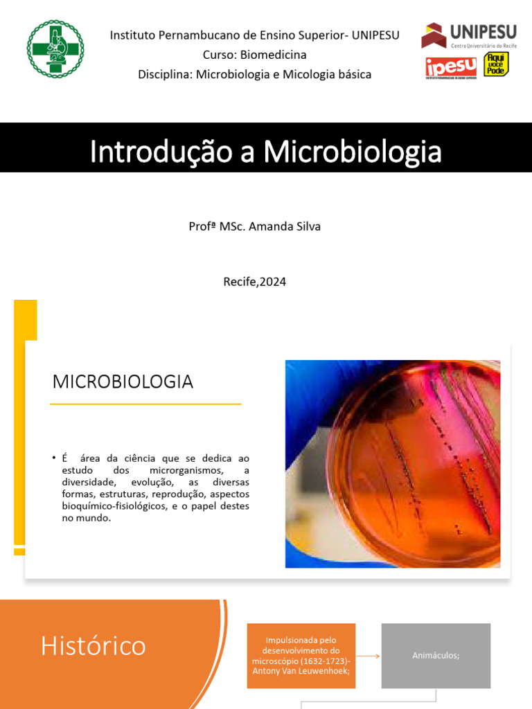 Aula 1 - Introdução A Microbiologia - IPESU - Alunos | PDF | Célula ...