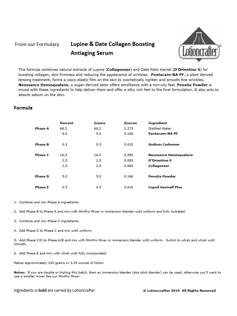 Lupine Date Collagen Boosting Serum | PDF