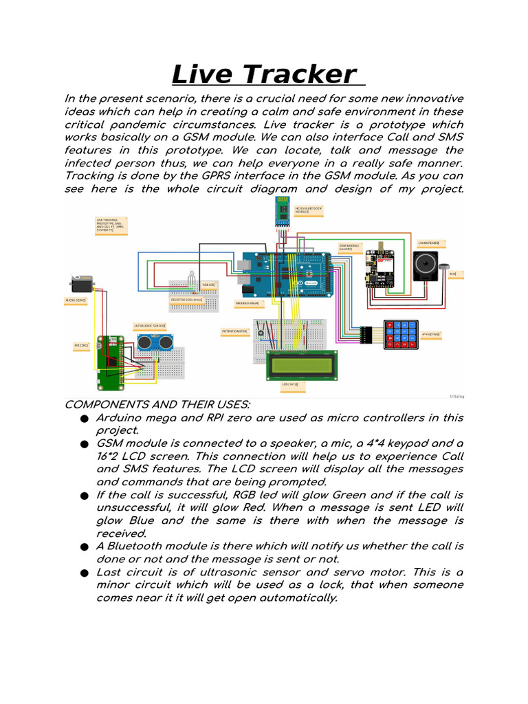 GSM-Based Live Tracker Prototype | PDF | Technology & Engineering