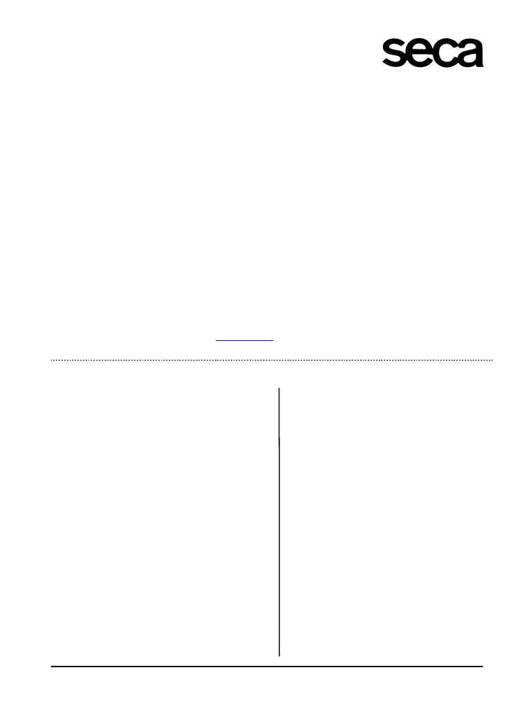 Seca Digital Babyscale Service Manual Pdf Calibration Weight