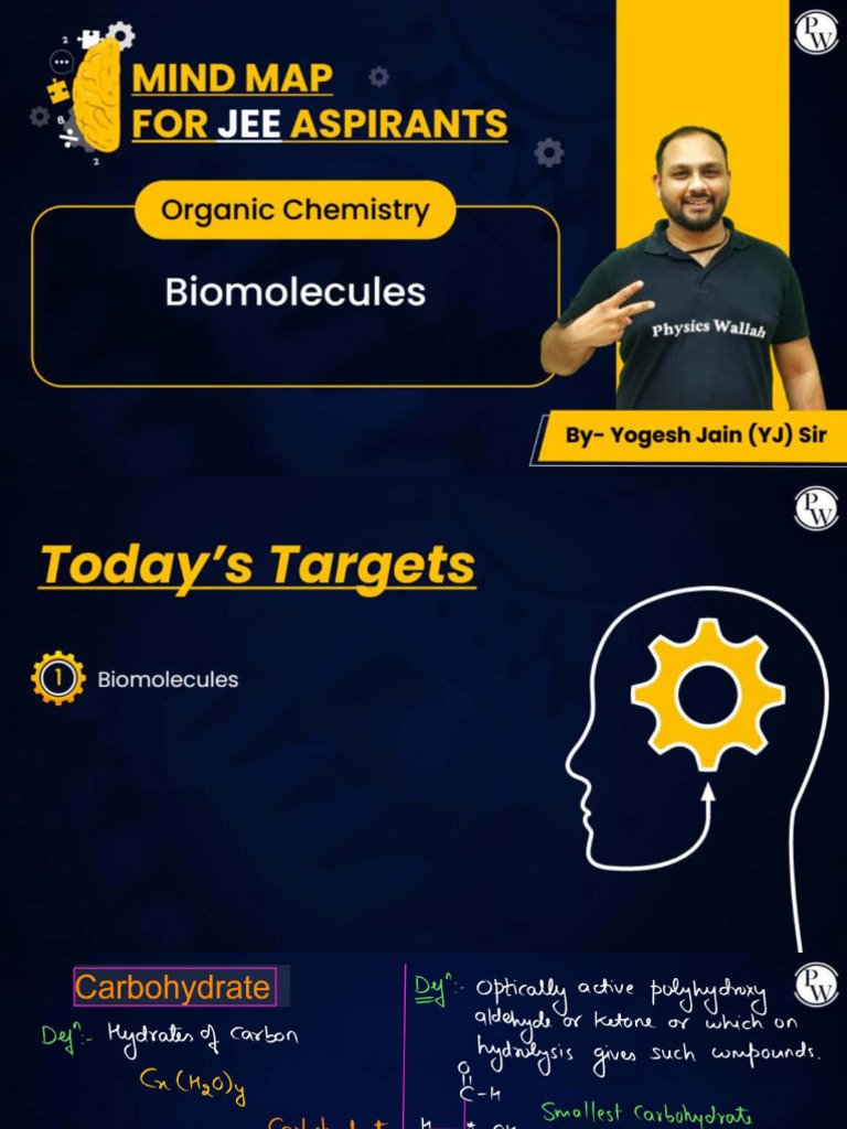 Biomolecules Class Notes Jee Mindmap | PDF