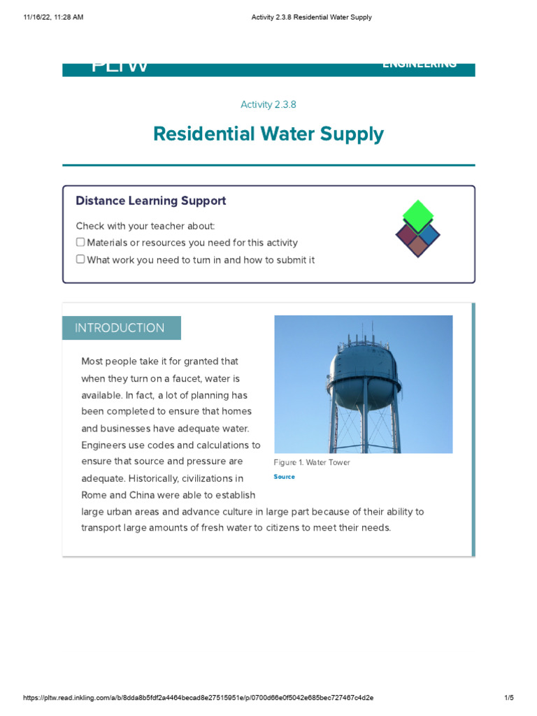 Residential Water Supply Calculations | PDF | Pipe (Fluid Conveyance ...