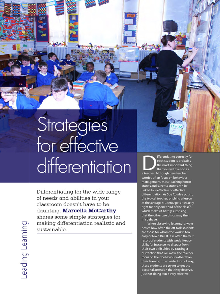 Strategies For Effective Differentiation | PDF | Learning | Teachers