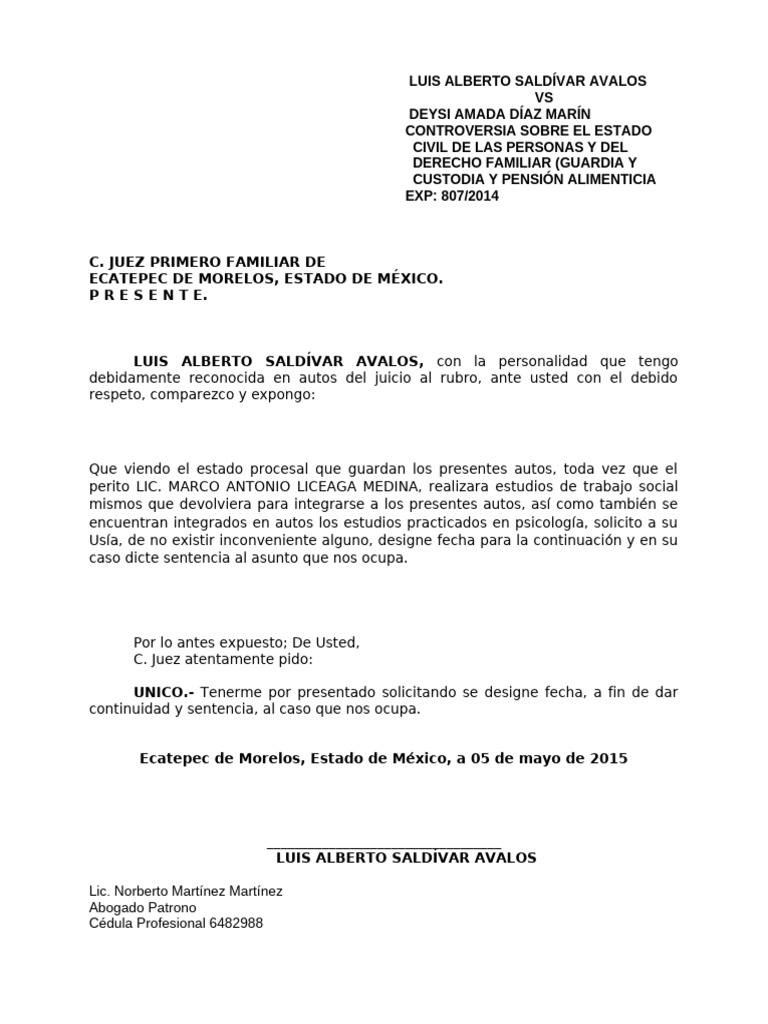 Luis Alberto Saldívar Avalos | PDF | Pensión alimenticia