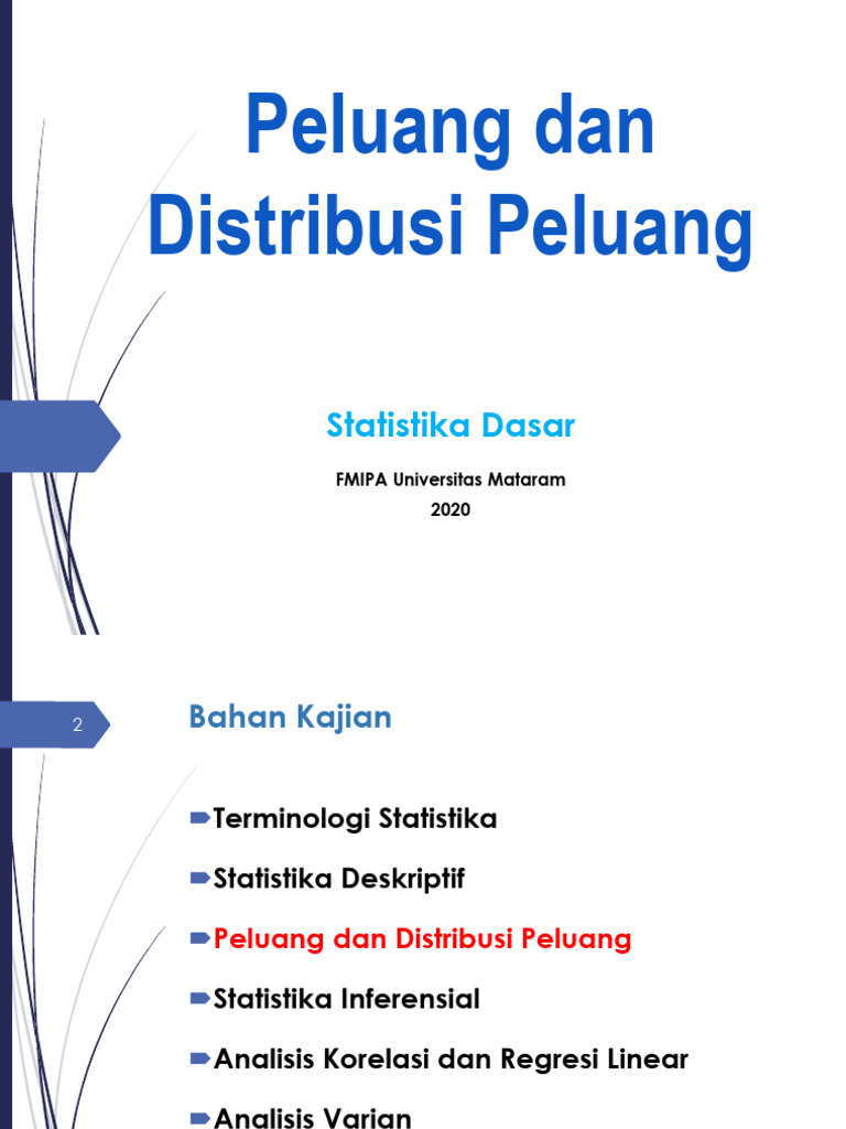 Peluang dan Distribusi Statistika | PDF