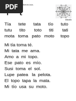 Oraciones Letras M, L, P, S, D, T | PDF