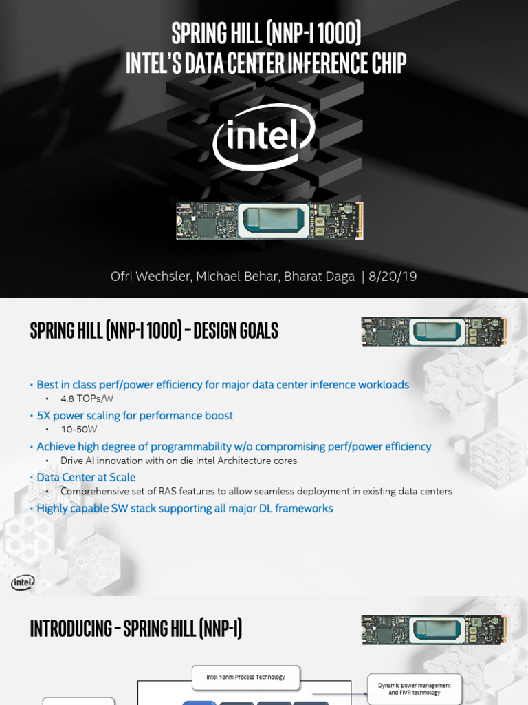 Intel Spring Hill Data Center Chip | PDF | Intel | Digital Signal Processor