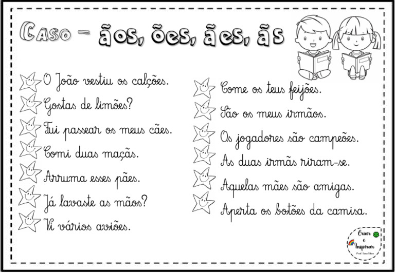 aõs, ões, ães | PDF