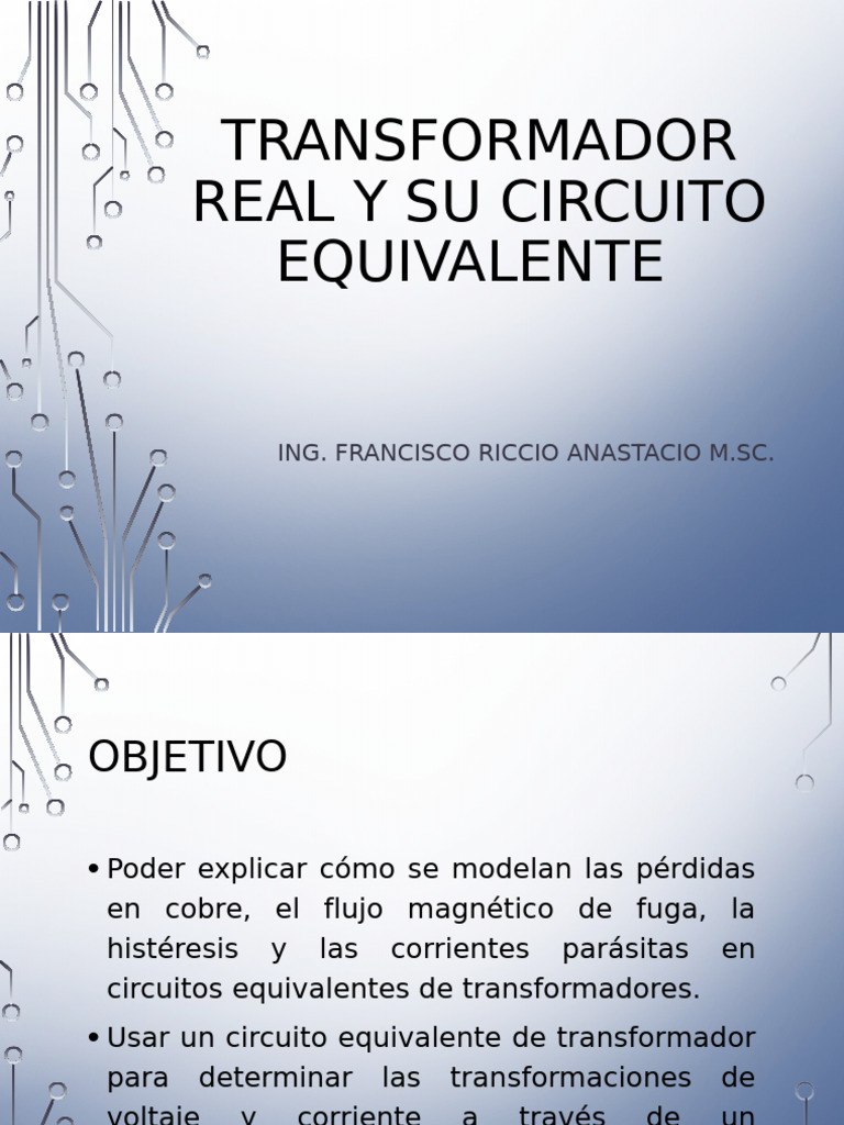 Transformador Real | PDF | Transformador | Inductor