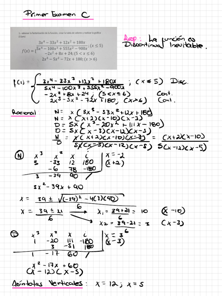 Primer Examen C. Primer Ejercicio | PDF
