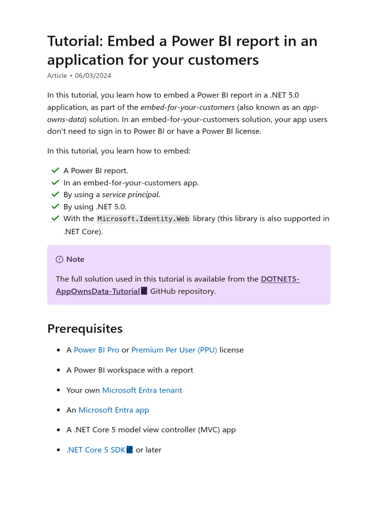 Embed Power BI report in a Power BI embedded analytics application for your customers - Power BI ...