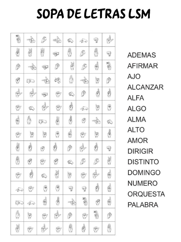 Sopa de Letras LSM | PDF