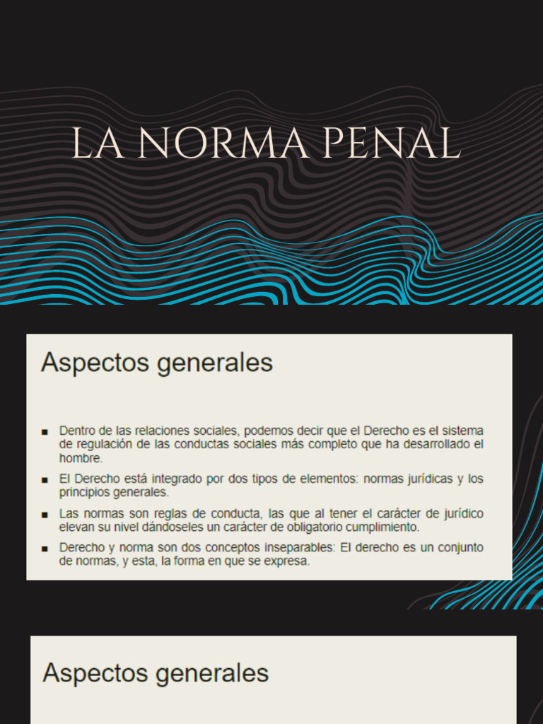La Norma Penal - Precepto Legal - Normal Penal Primaria y Secundaria ...