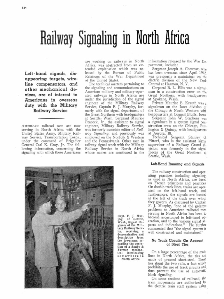 Railway Signaling in North Africa | PDF | Rail Transport | Transport ...