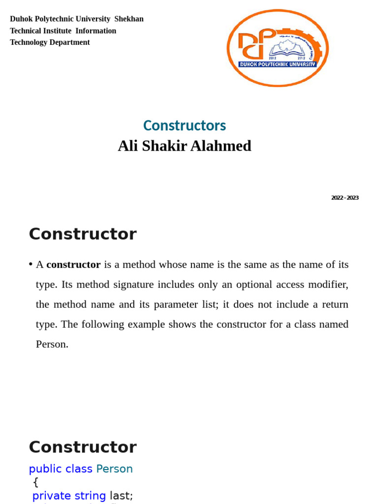 Lecture 11 Oop Th And Pr Pdf Constructor Object Oriented 6351
