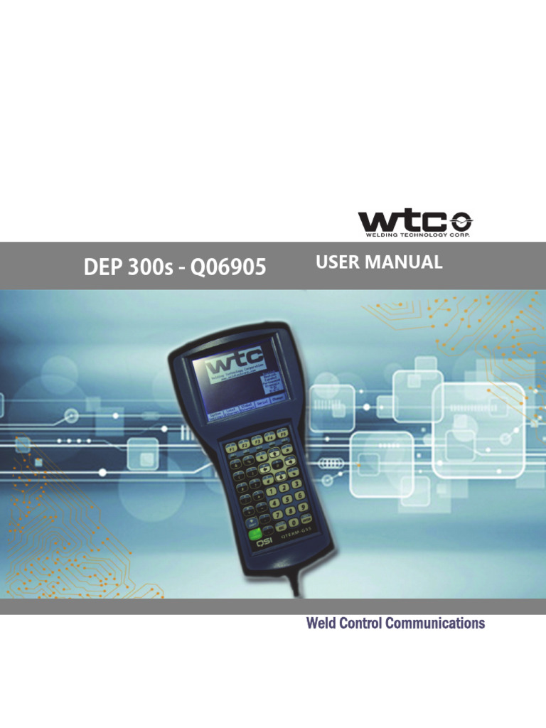 DEP 300s User Manual for Weld Control | PDF | Electrostatic Discharge ...