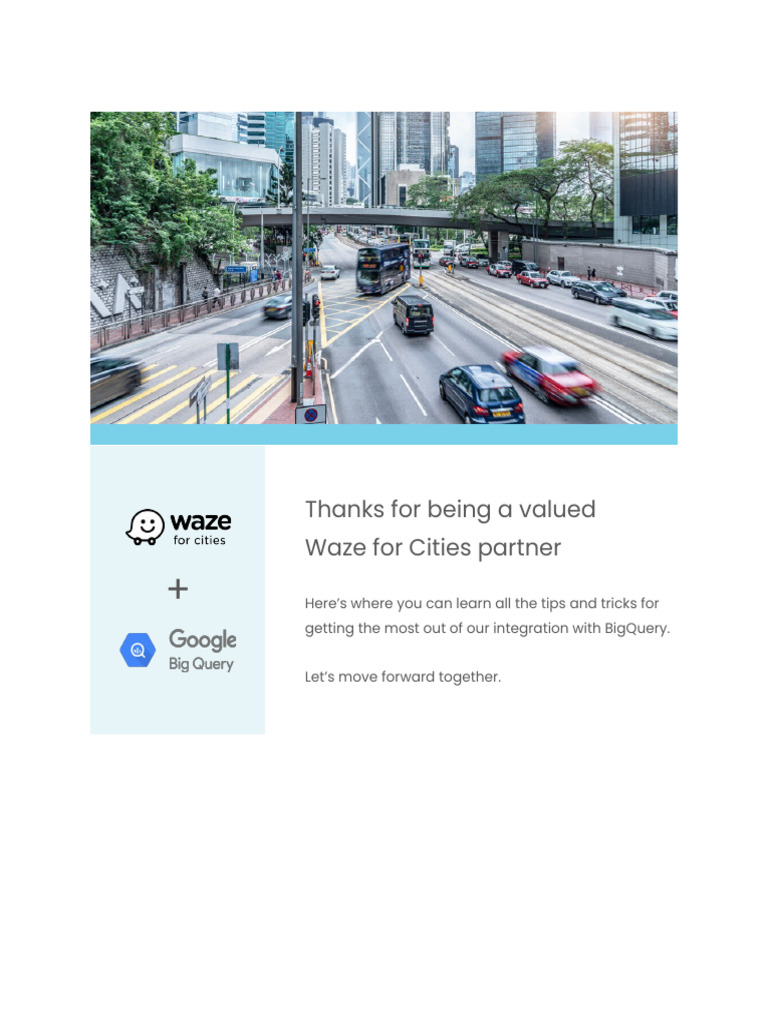 Waze BigQuery Integration Guide | PDF | Data | Information Technology
