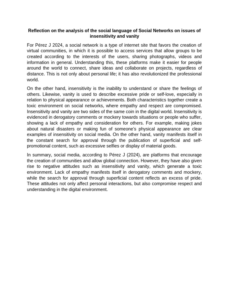 Reflection On The Analysis of The Social Language of Social Networks On ...