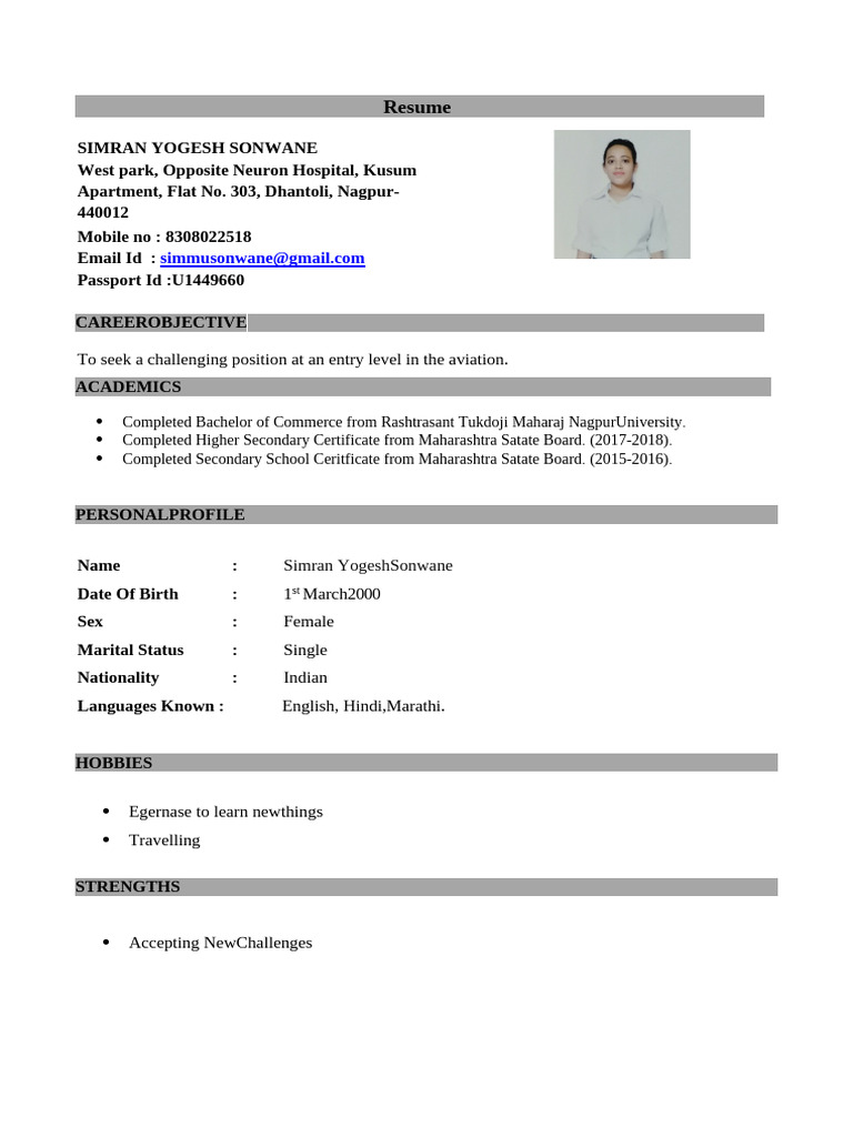 Simran Resume | PDF