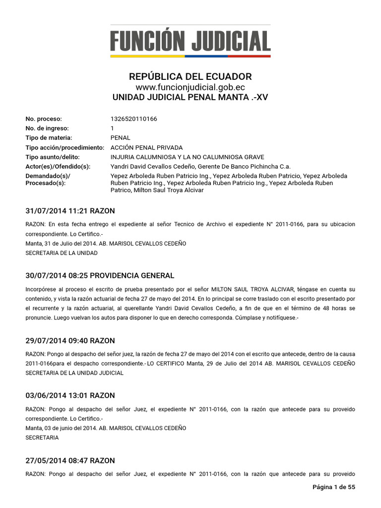 Expel 1326520110166 6218326 11112024 | PDF | Queja | Sentencia (ley)