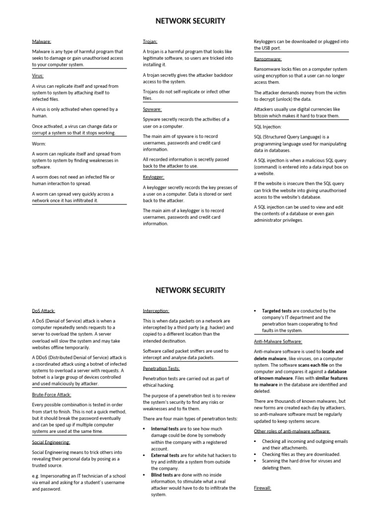 Network Security Pdf Malware Denial Of Service Attack