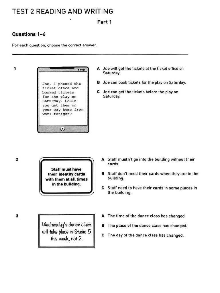 Test 2 Reading And Writing Pdf