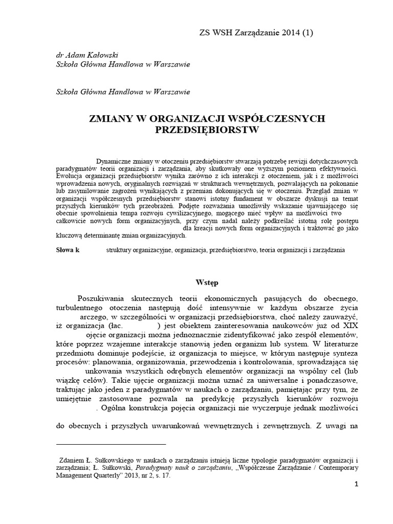 Kalowski Wysocki 1 | PDF