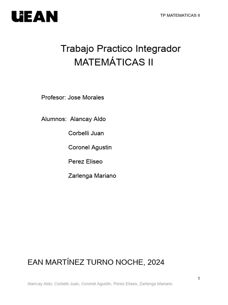 TP Matematica Ii-2 | PDF | Logaritmo | Funcion exponencial