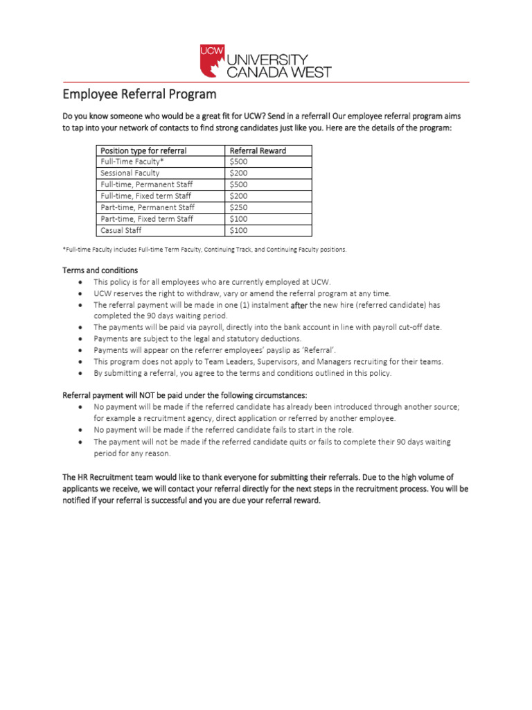 Referral Program | PDF | Business