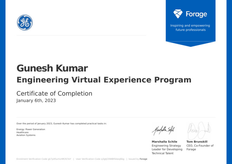 Virtual Intership Completion Certificate | PDF