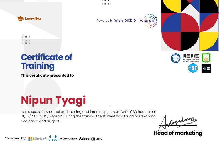 Nipun Tyagi Training Certificate Pdf