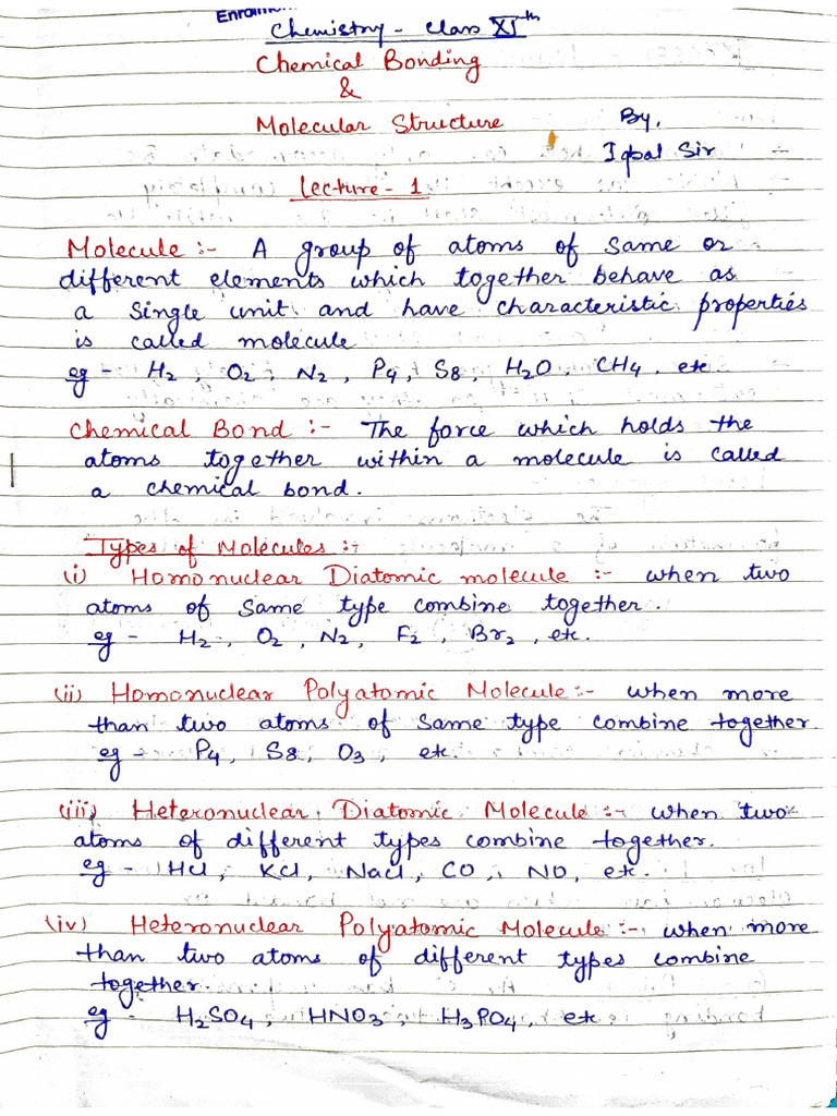 Chemical Bonding & Molecular Structure 1 | PDF