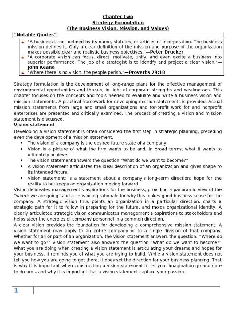 STR MGT Chap - 2 | PDF | Strategic Management | Christian Mission
