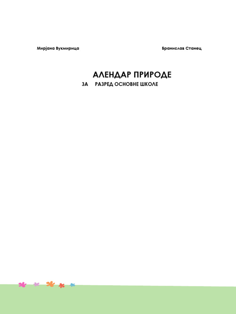 Kalendar Prirode 1razred | PDF
